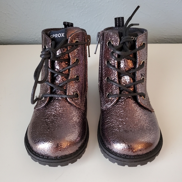 Sprox | Shoes | New Sprox Toddler Combat Boots Metallic Gun Metal ...